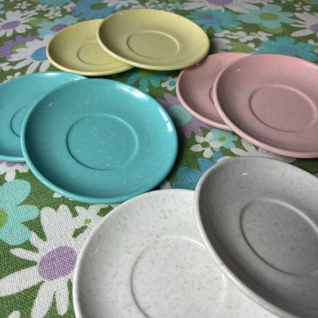 Vintage MCM Imperial Ware Speckled Melamine Melmac Saucers Set of 8 - Etsy