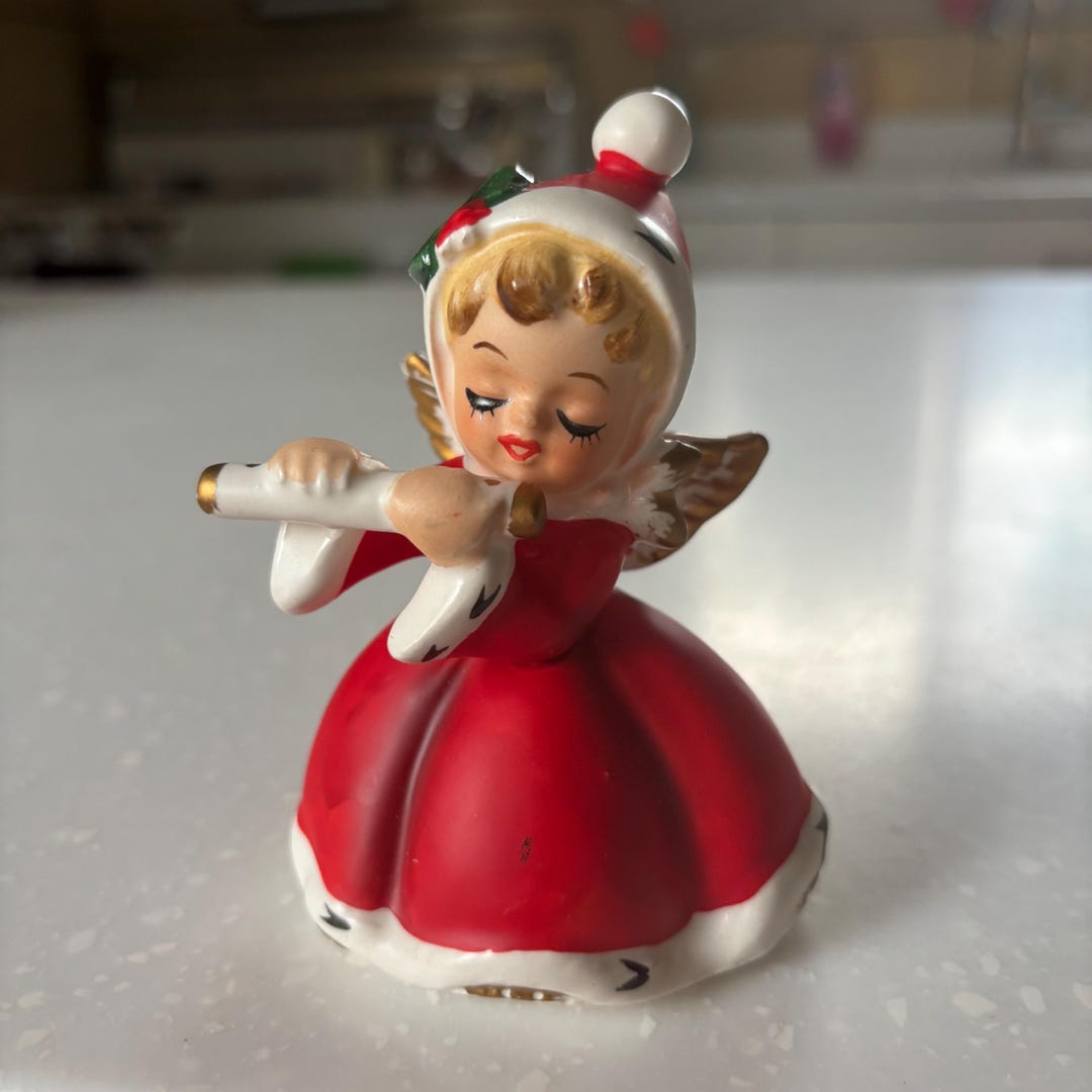 Vintage NAPCO Angel Christmas Figurine 1950 MCM Retro Angel Figurine ...