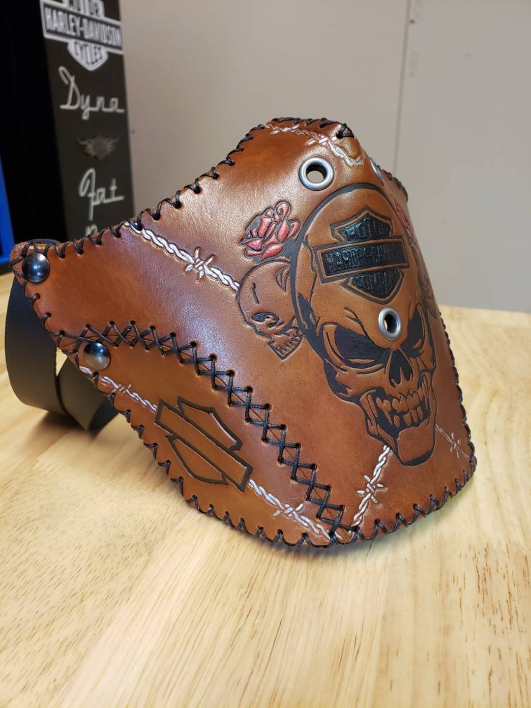 Barbed Wire Leather Biker or Riding Mask - Etsy