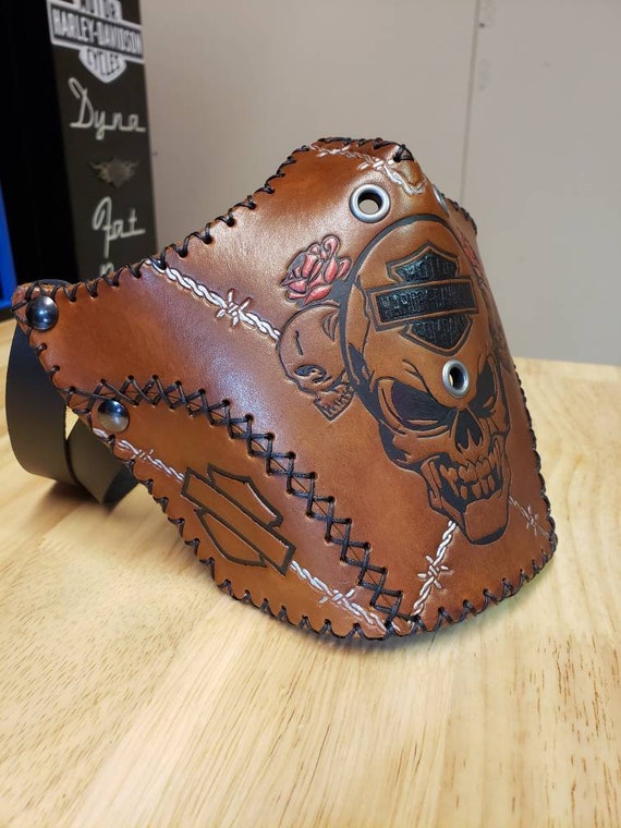 Barbed Wire Leather Biker or Riding Mask | Etsy