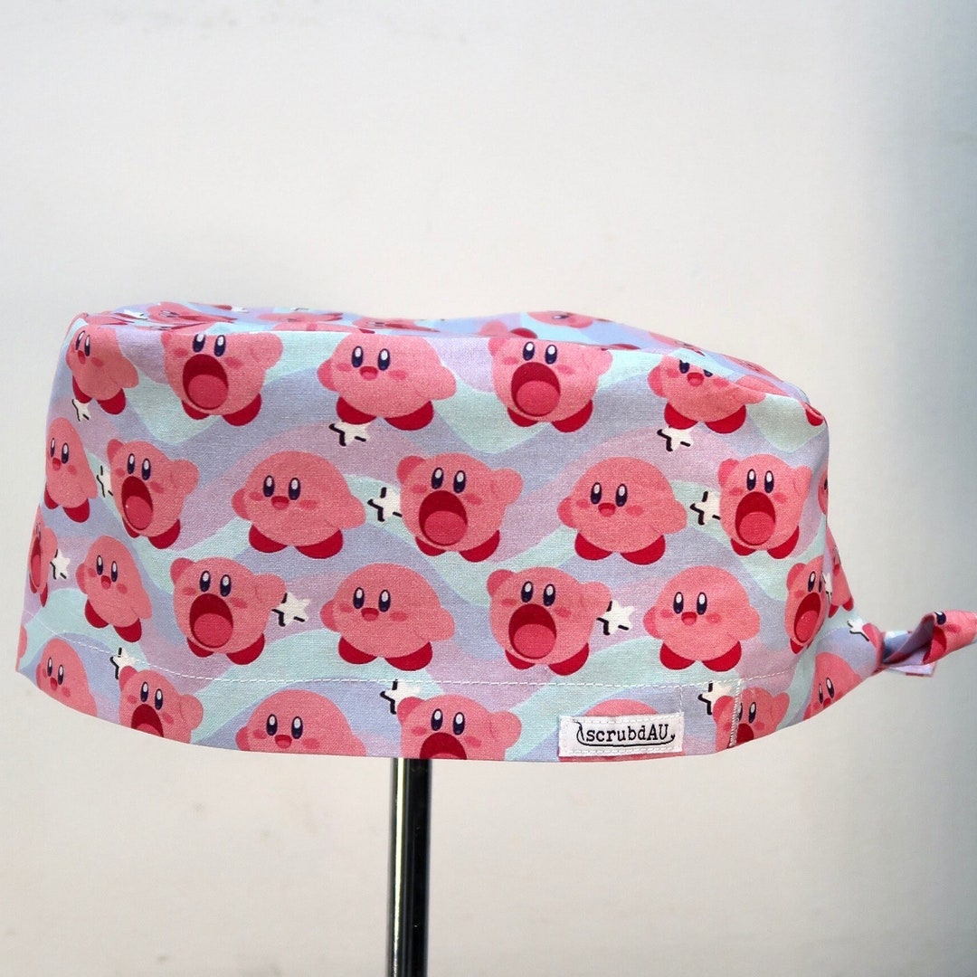Kirby Scrub Cap Scrub Hat Australia, Scrub Cap Australia, Surgical Cap, Gaming Scrub Hat - Etsy