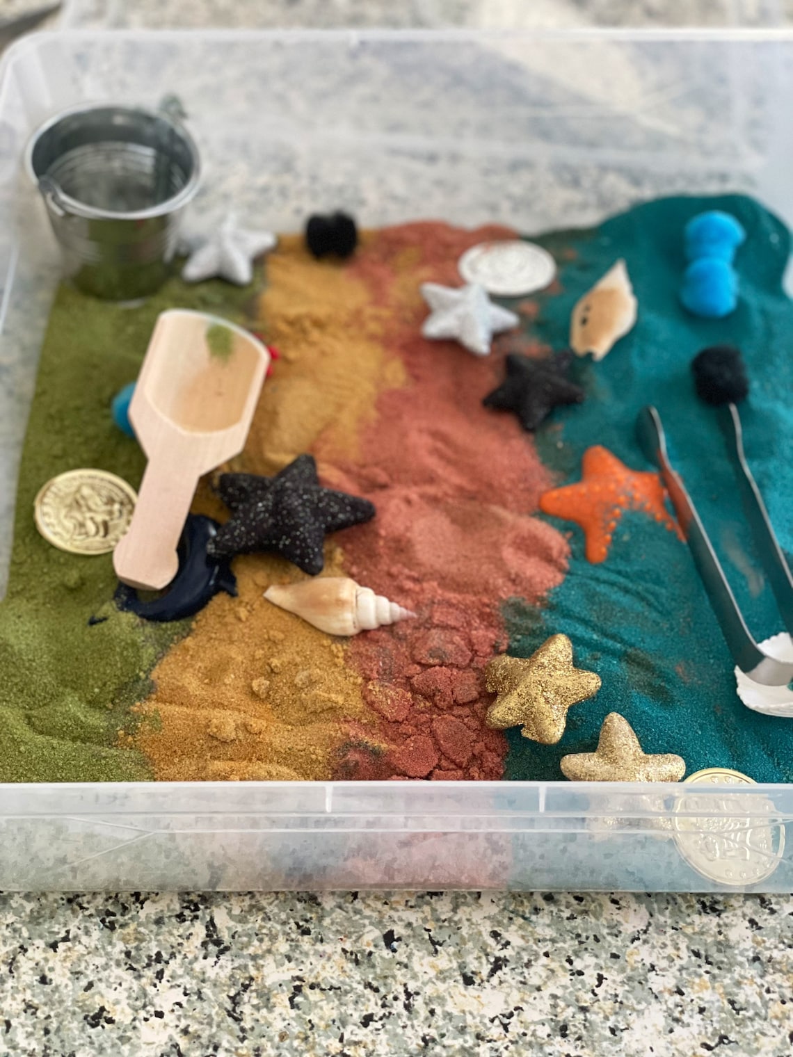 Colorful Sand Sensory play box | Etsy