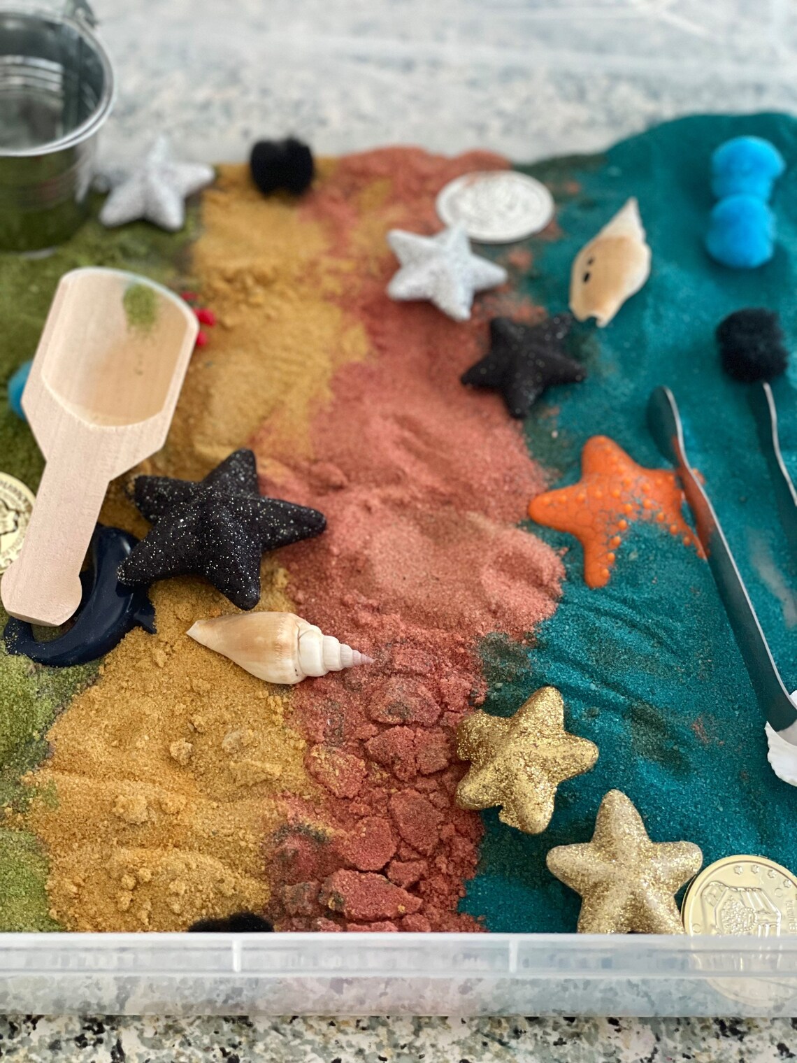 Colorful Sand Sensory play box | Etsy