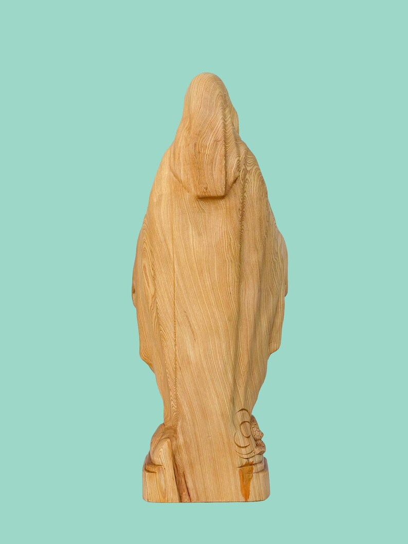 16" to 39"h Our Lady of Grace Statue, Mother Mary. Carved Wooden ...