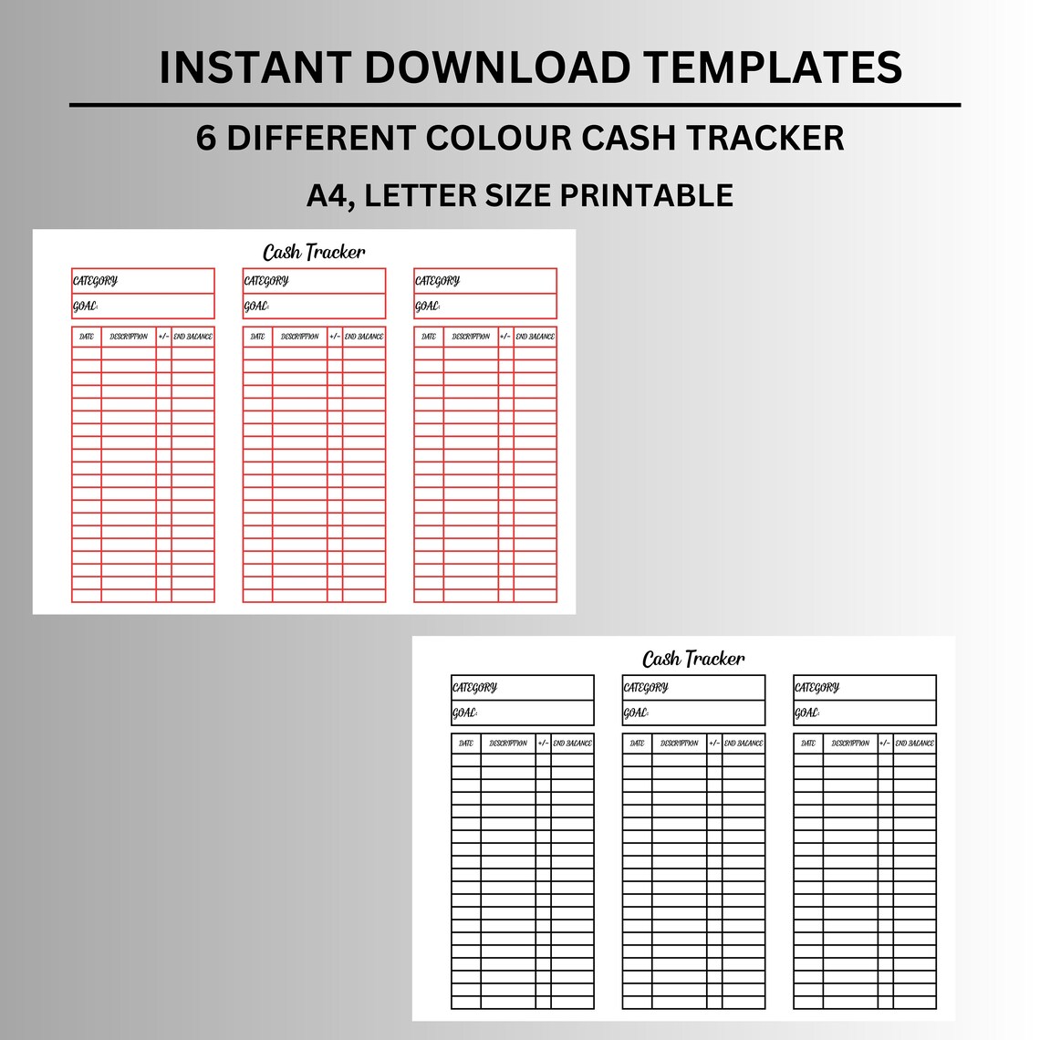 Cash Envelope Tracker Envelope Systems Spending Log Printable Cash ...