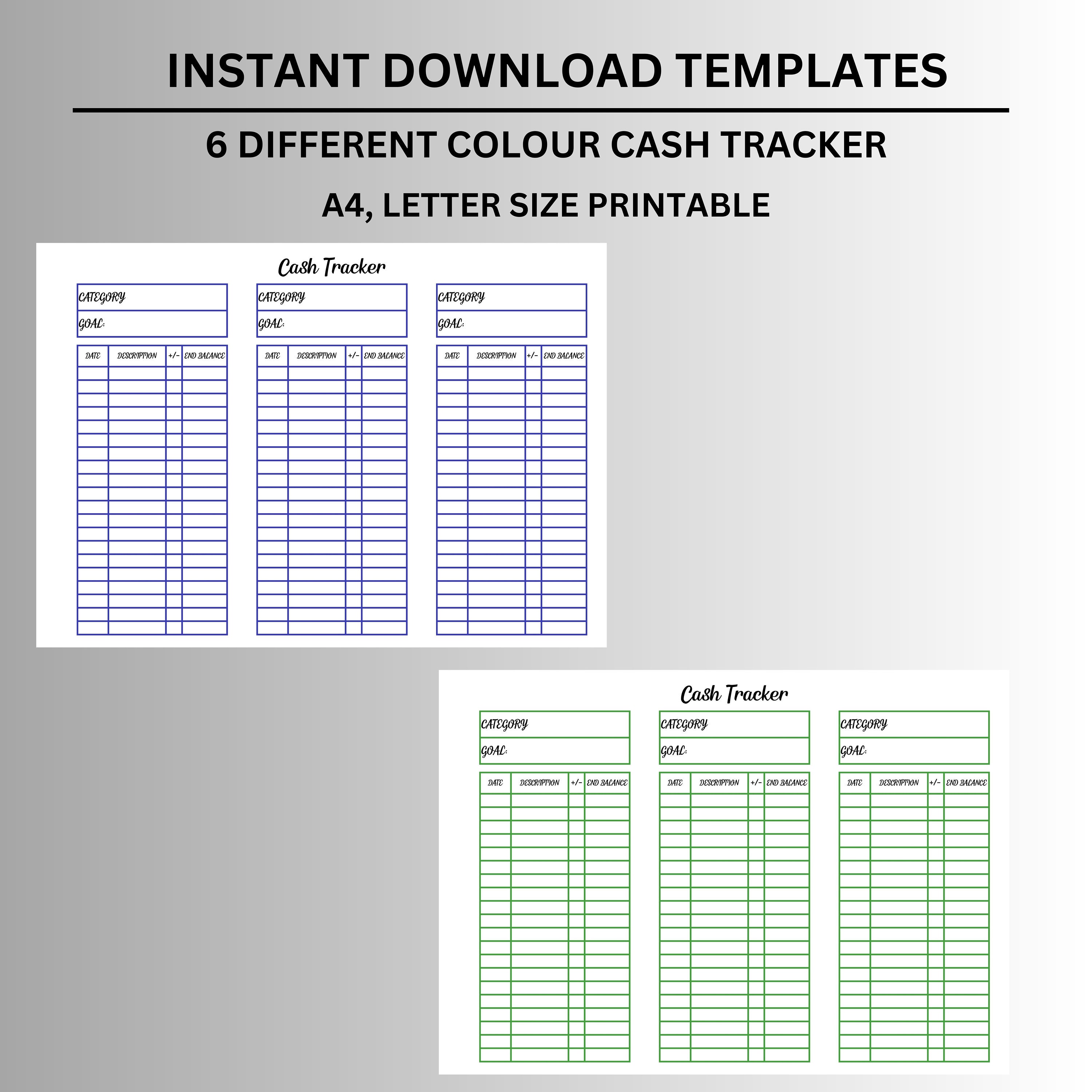 Cash Envelope Tracker Envelope Systems Spending Log Printable Cash ...