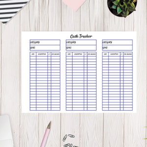 Cash Envelope Tracker Envelope Systems Spending Log Printable Cash ...