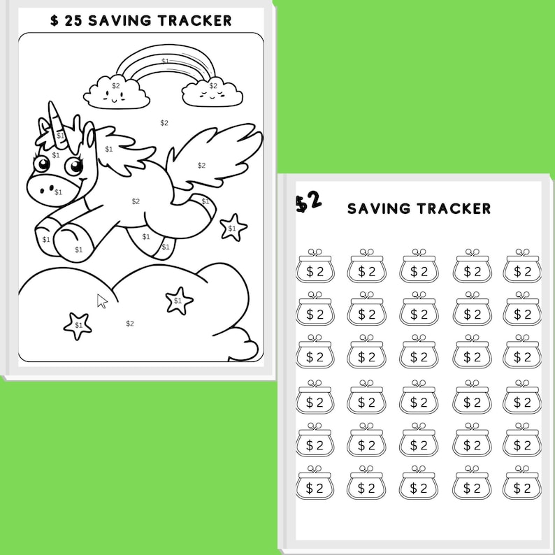 Teach Kids Financial Skills: Savings Tracker Bundle Printable With 12 ...