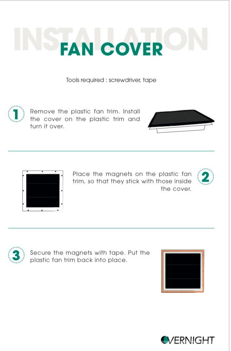 Campervan Insulated Fan Cover maxxair Fan-tastic Ships - Etsy