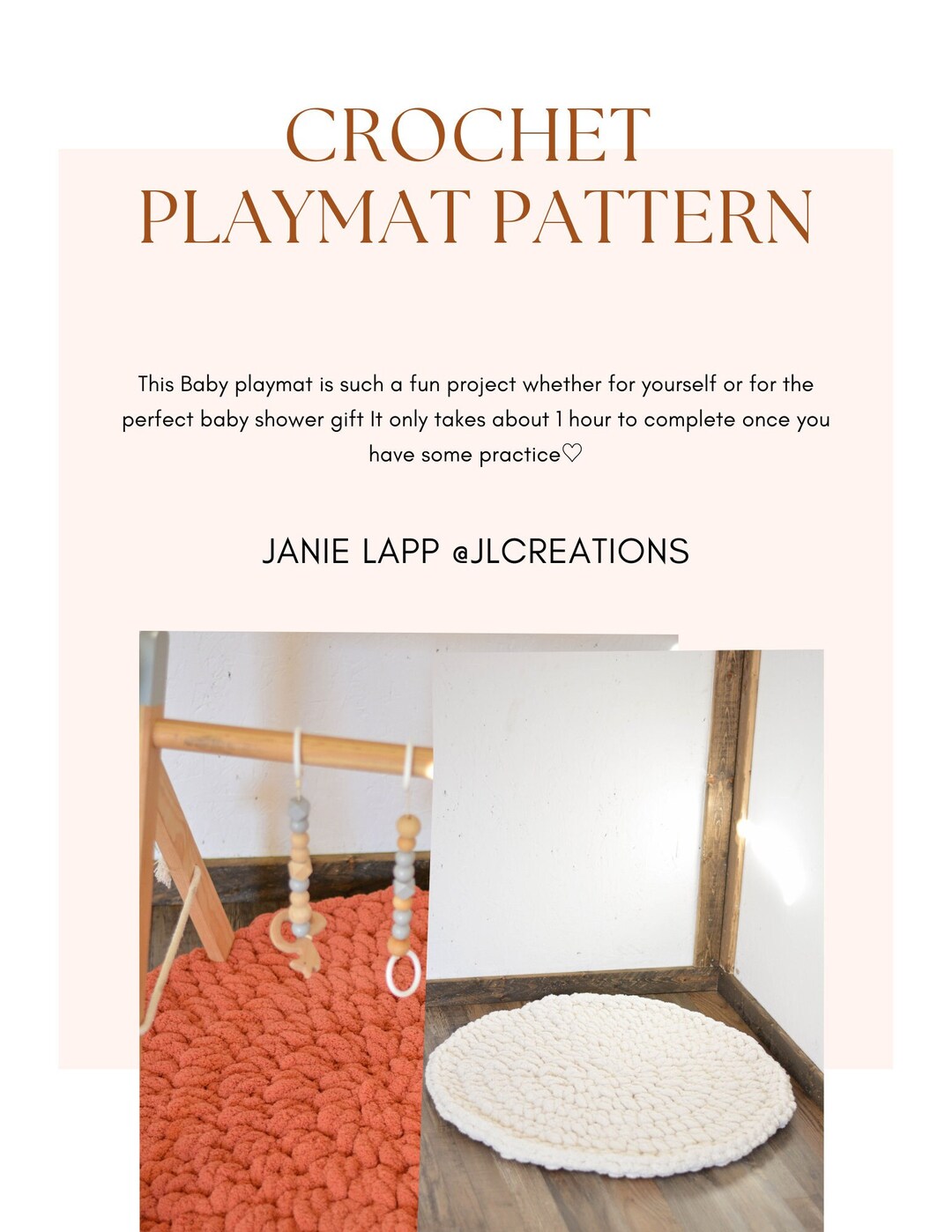 Crochet Playmat Pattern - Etsy