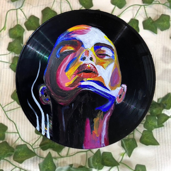 Painted Vinyl Record - Etsy