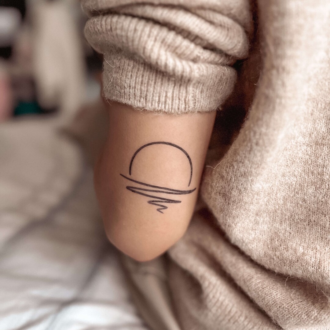 Sunset - Semi Permanent Tattoo/ Two Week Tattoo/ Fake Tattoo/ Temporary ...