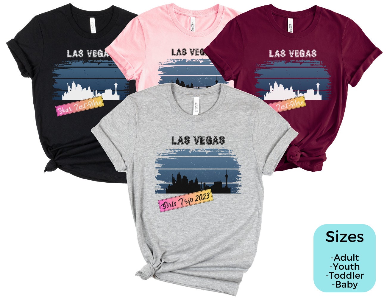 Custom Las Vegas Group Tshirt Custom Vegas Bachelorette - Etsy