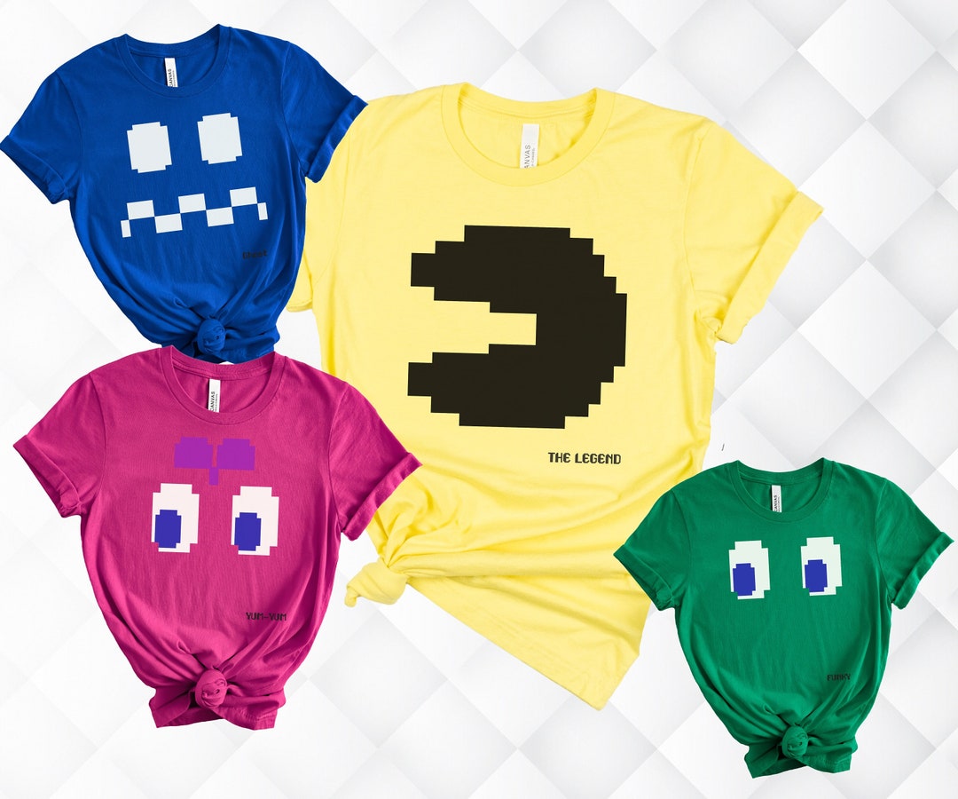Pacman Group Costume Shirt: Retro Gaming Halloween Tee - Etsy