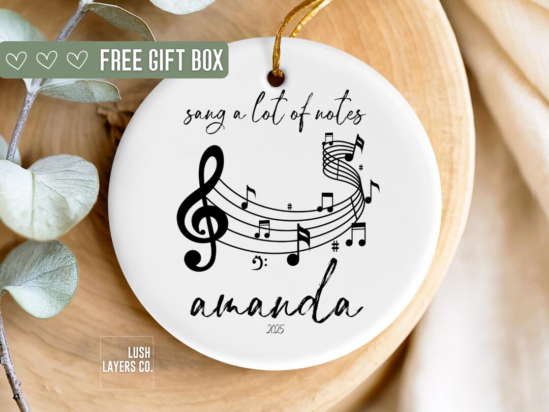 Gift for Music Lover Ornament , Personalized Singer Gift for Christmas ...