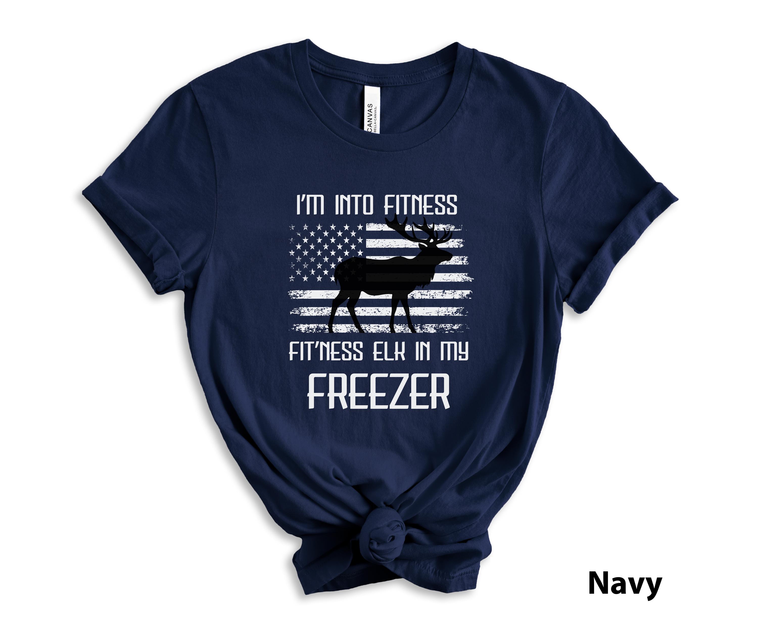 Funny Elk Hunting Dad Tee - American Flag Outdoorsman Gift | Hunting ...