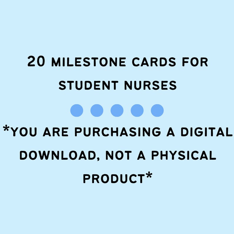 Student Nurse Milestone Cards| Printable| Digital Download - Etsy UK