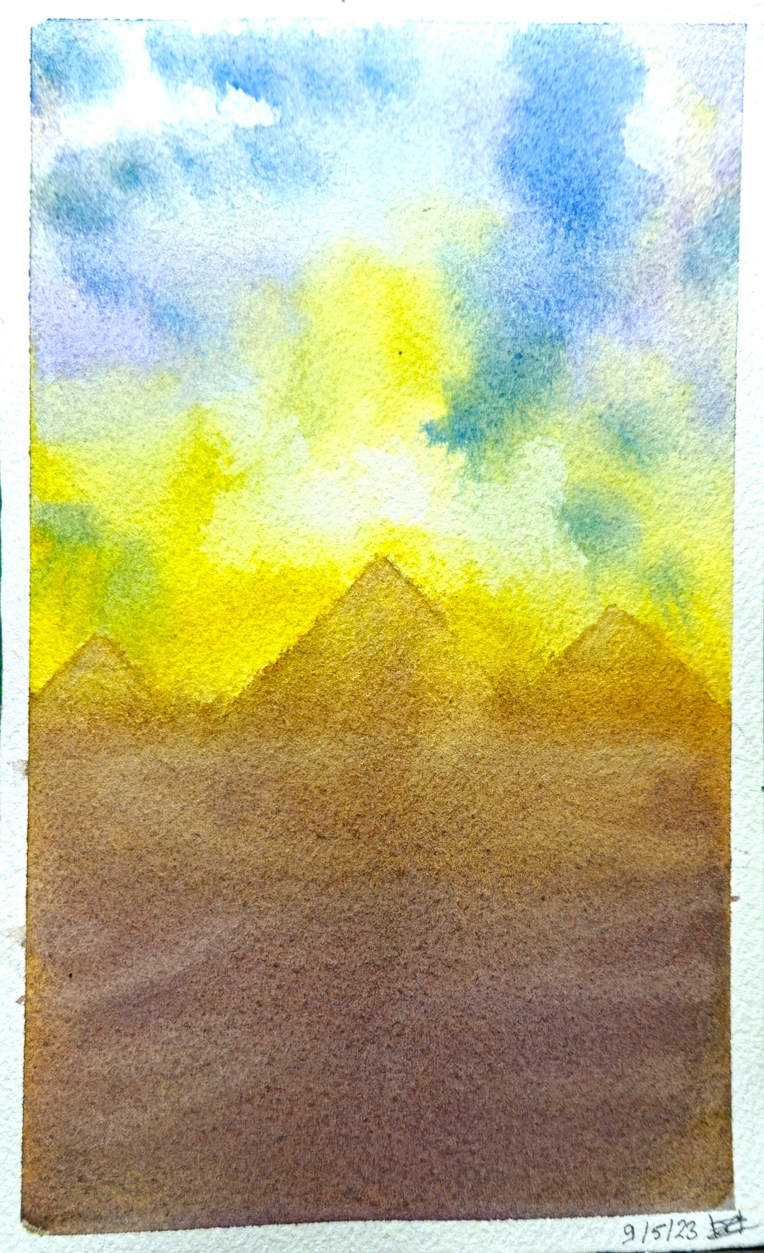 Original Watercolor Pyramids - Etsy