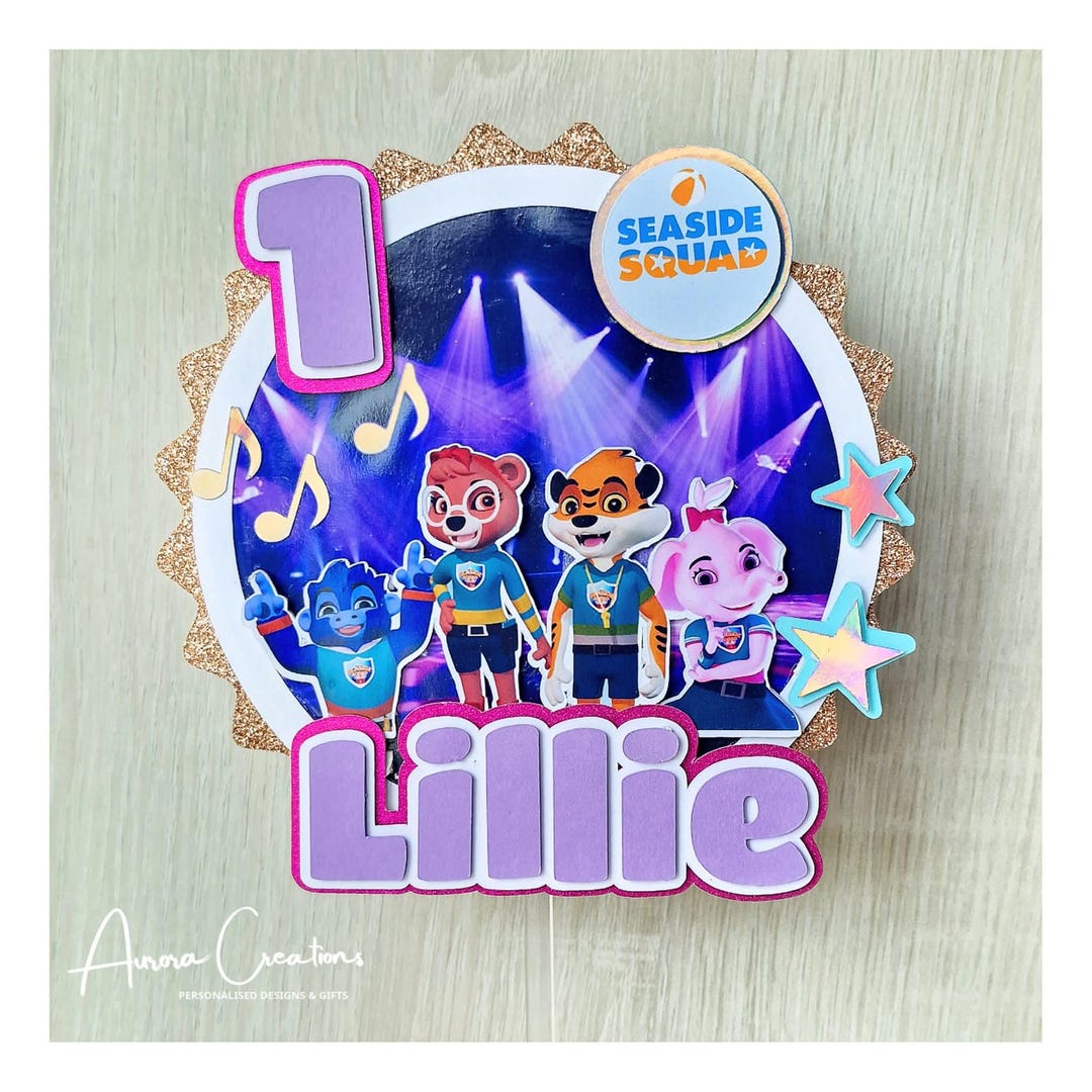 Seaside Squad, Haven, Cake Topper, Mascots, Personalised Cake Toppe ...