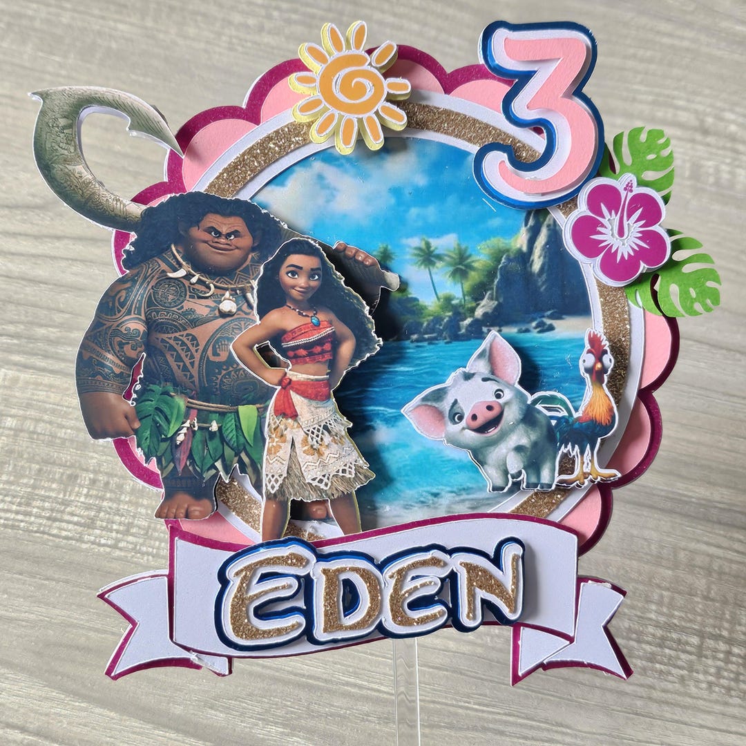 Moana Cake Topper 3d, Maui, Cake Topper - Etsy UK