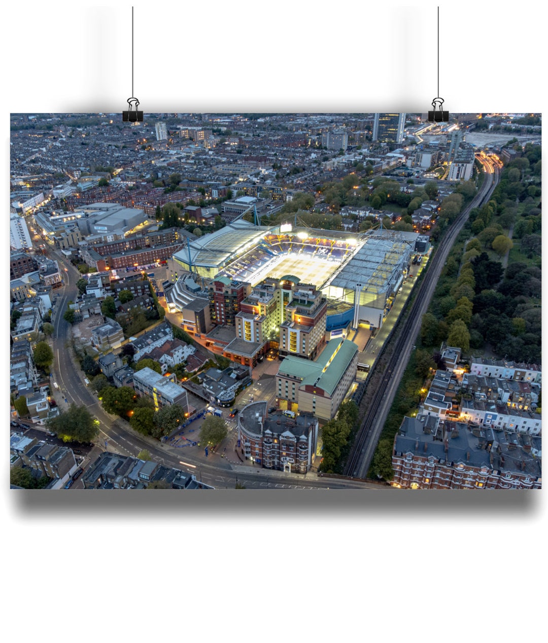 Chelsea FC Stamford Bridge, Stunning Blue Hour Drone Print We Captured ...