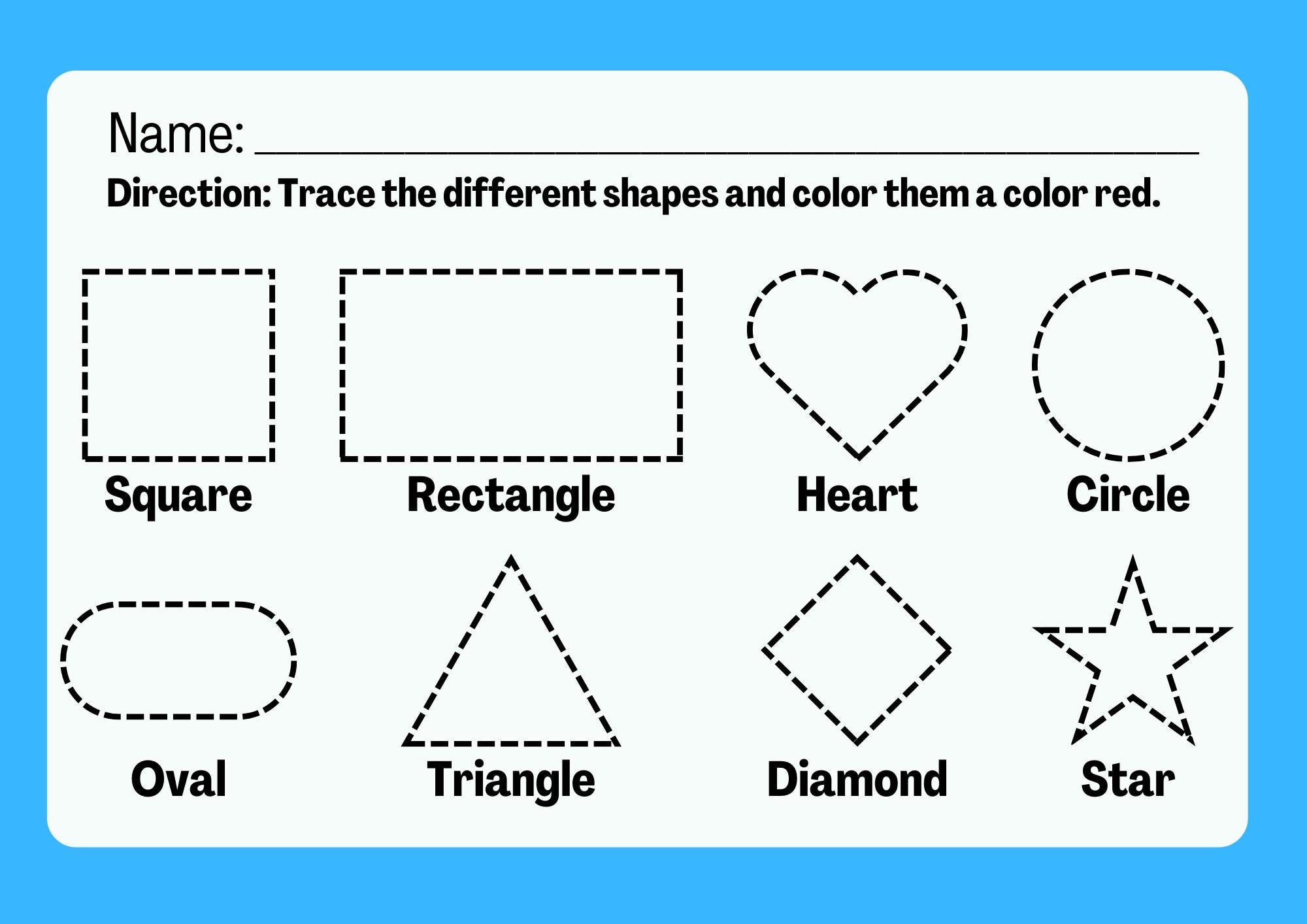 Tracing Worksheets Bundle | Printable Alphabet, Numbers, Shapes ...