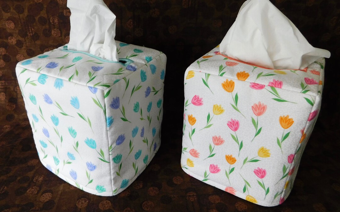 Colorful Spring Flowers on a Tissue Box Cover - Etsy