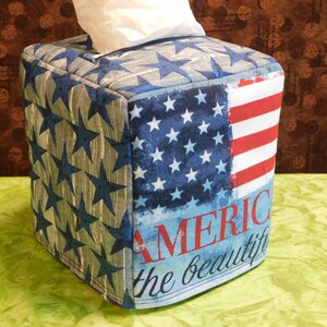Patriotic Tissue Box Cover - Etsy