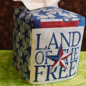 Patriotic Tissue Box Cover - Etsy