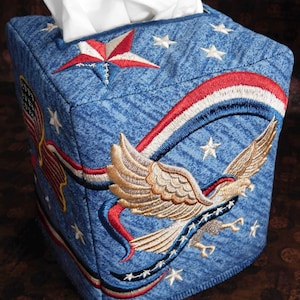 Patriotic Tissue Box Cover - Etsy