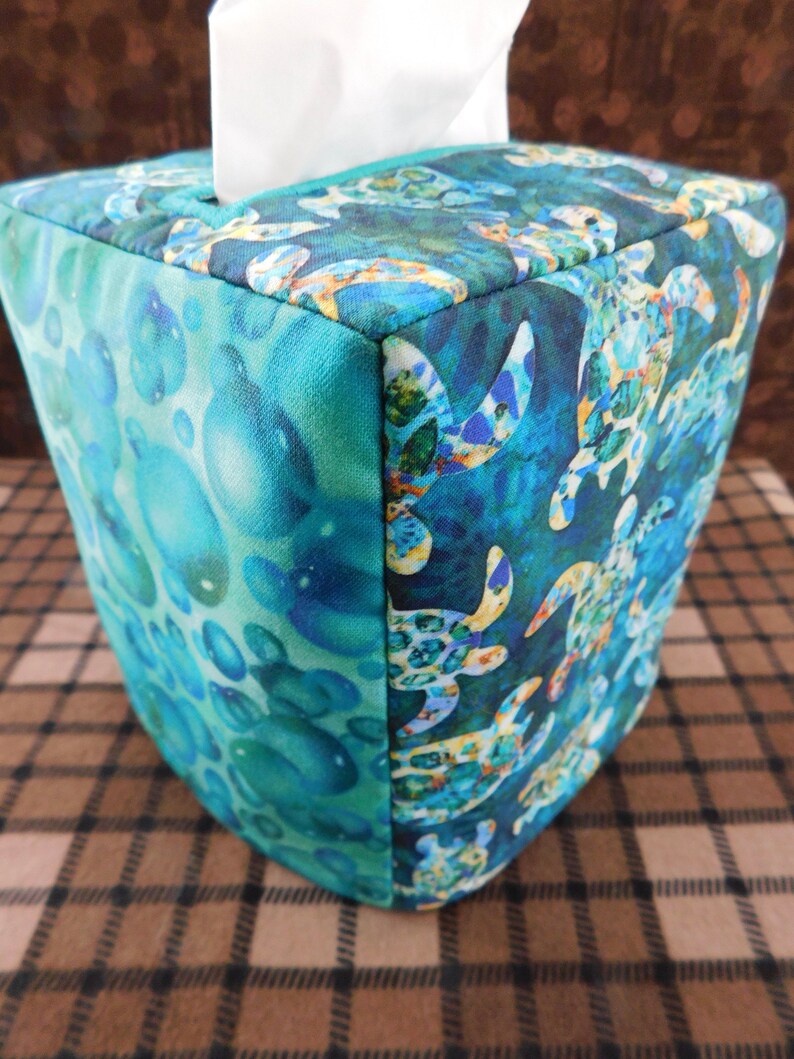 Sea Turtle Tissue Box Cover - Etsy