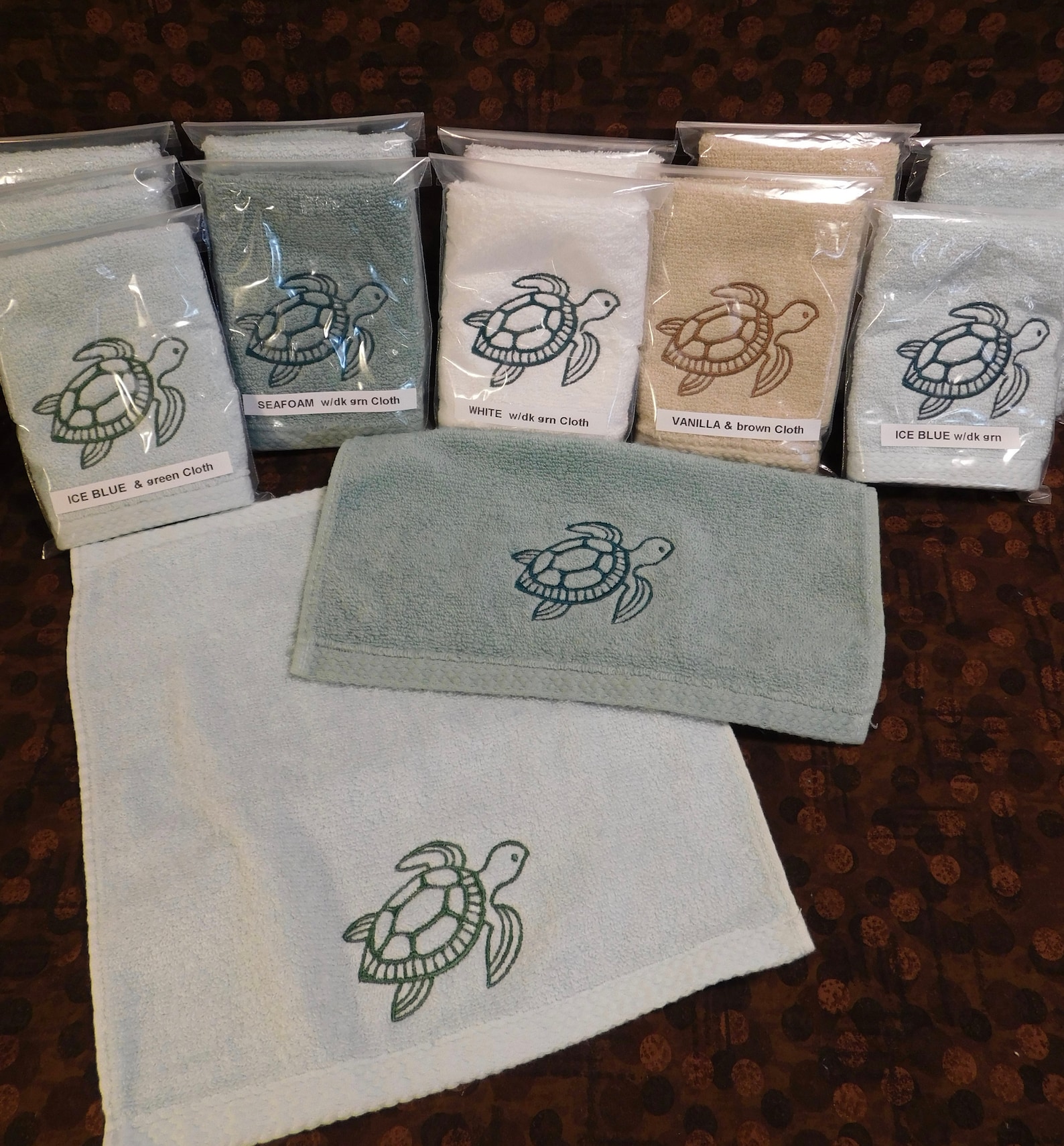 Sea Turtles Embroidered on Bath Towels Hand Towels And/ or - Etsy