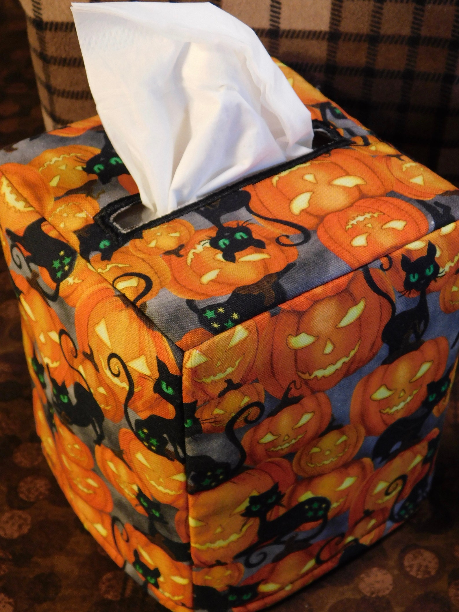 Halloween Tissue Box Covers With Skeletons Skulls Cats - Etsy