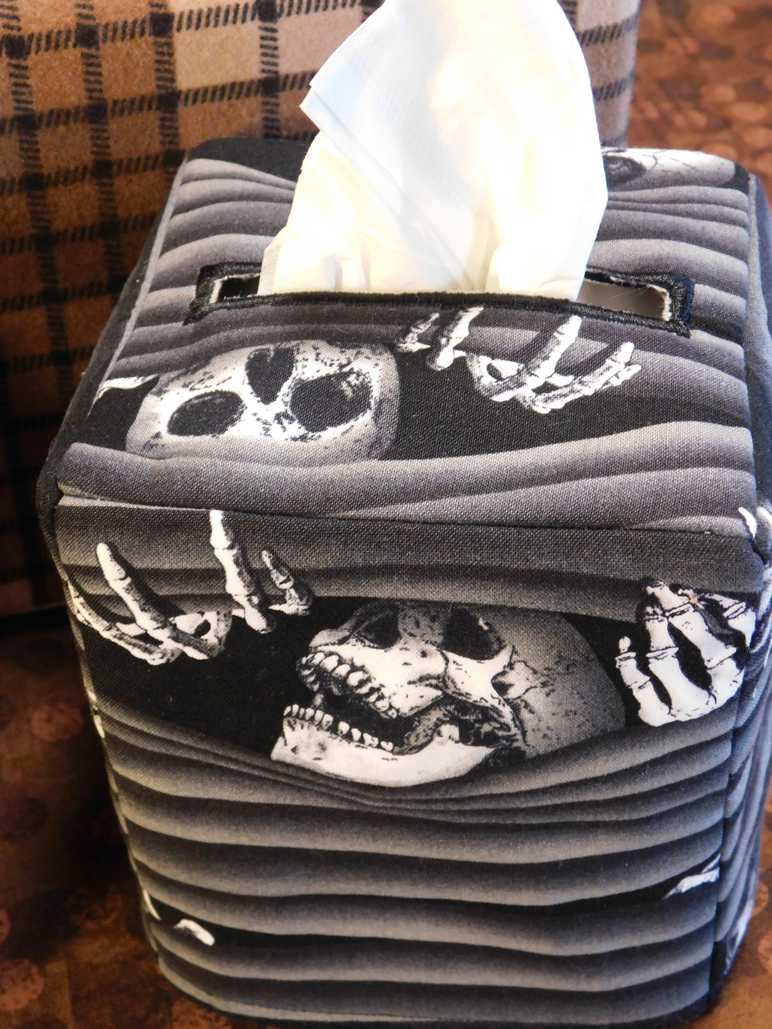 Halloween Tissue Box Covers With Skeletons Skulls Cats - Etsy