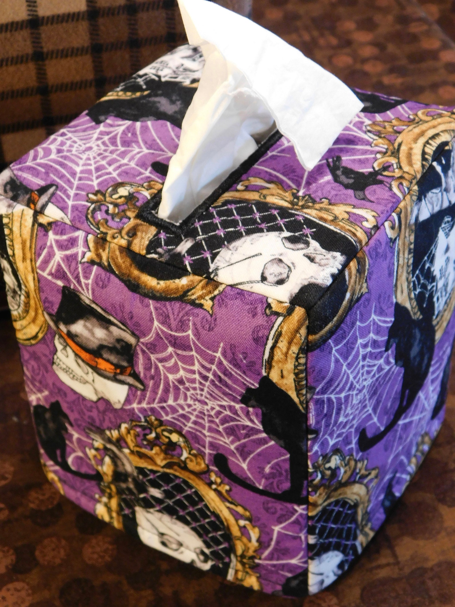 Halloween Tissue Box Covers With Skeletons Skulls Cats - Etsy