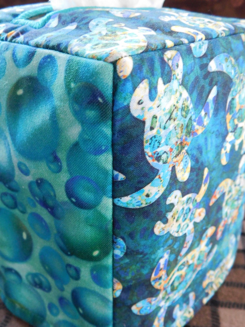Sea Turtle Tissue Box Cover - Etsy