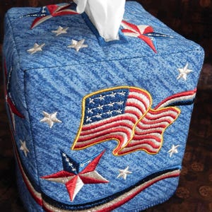Patriotic Tissue Box Cover - Etsy
