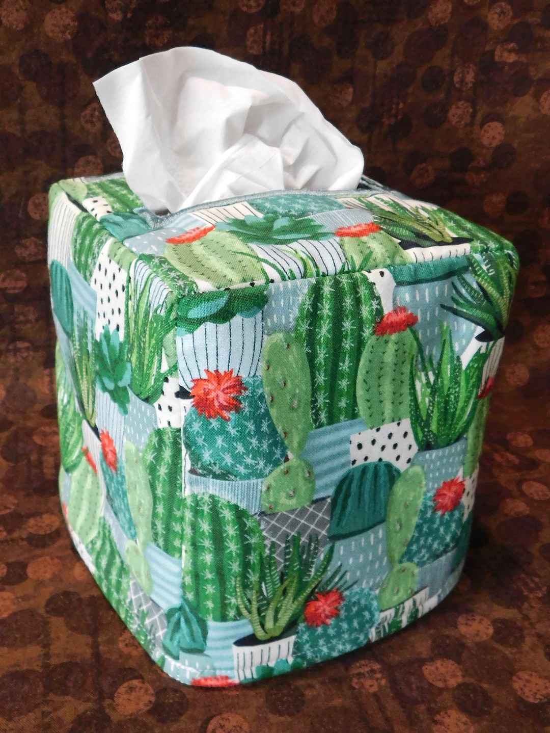 Cactus and Succulent Themed Tissue Box Cover. - Etsy