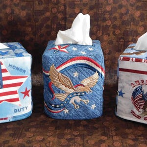 Patriotic Tissue Box Cover - Etsy