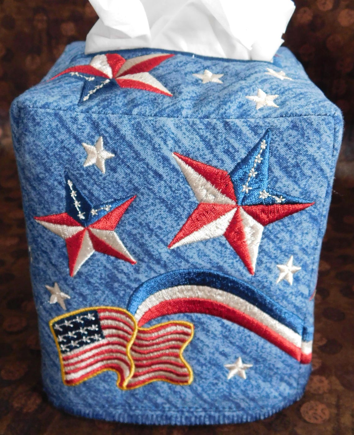 Patriotic Tissue Box Cover - Etsy