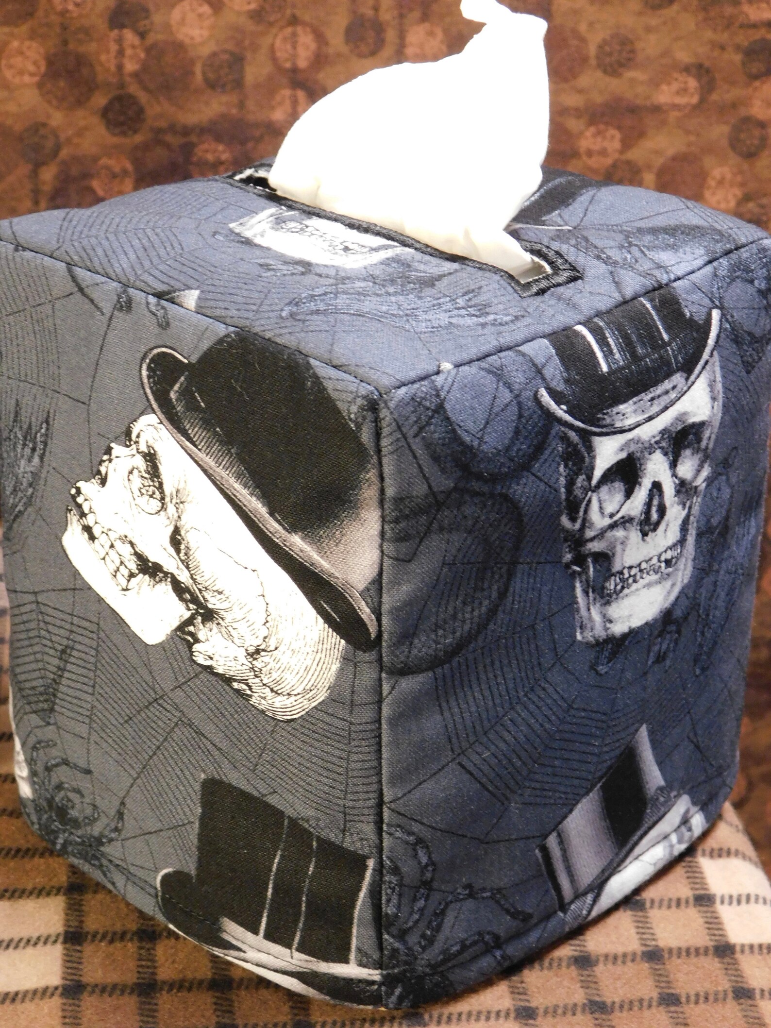 Halloween Tissue Box Covers With Skeletons Skulls Cats - Etsy