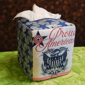 Patriotic Tissue Box Cover - Etsy