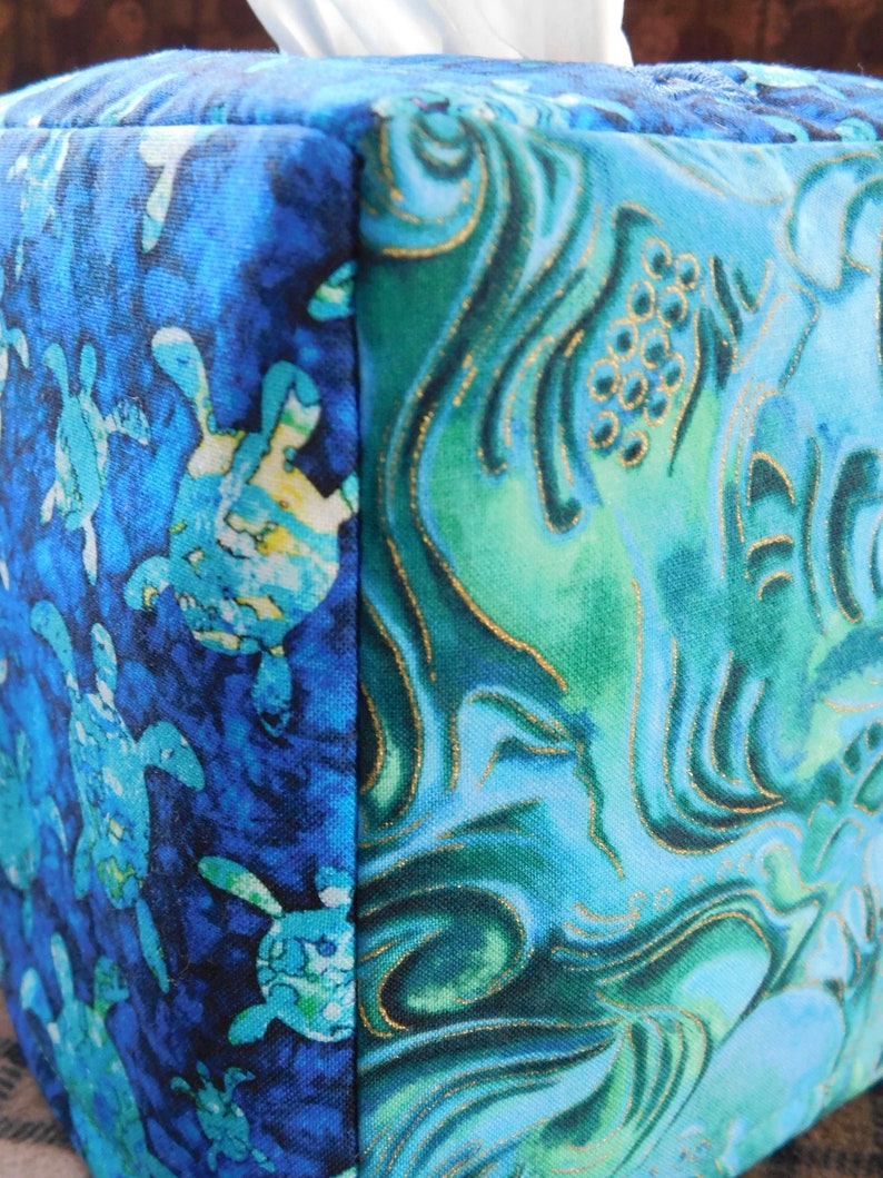 Sea Turtle Tissue Box Cover - Etsy