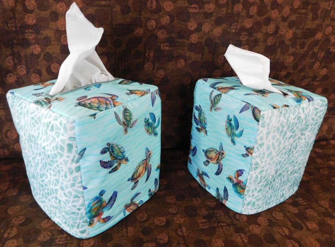 Turtle Tissue Box Cover - Etsy
