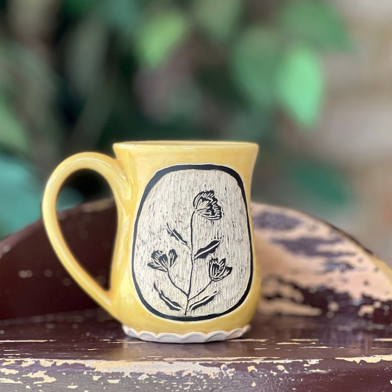 Sgraffito Mug - Etsy
