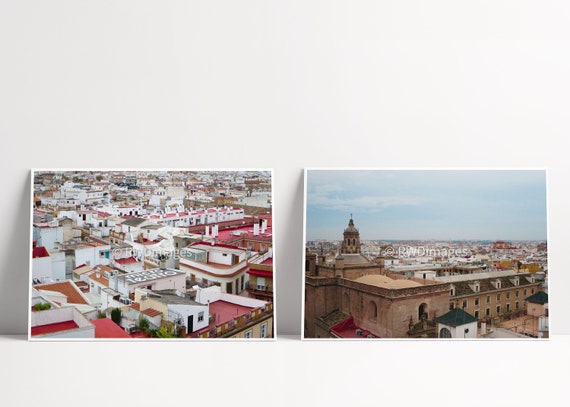 Pair of Seville Rooftop Photo Prints | Etsy