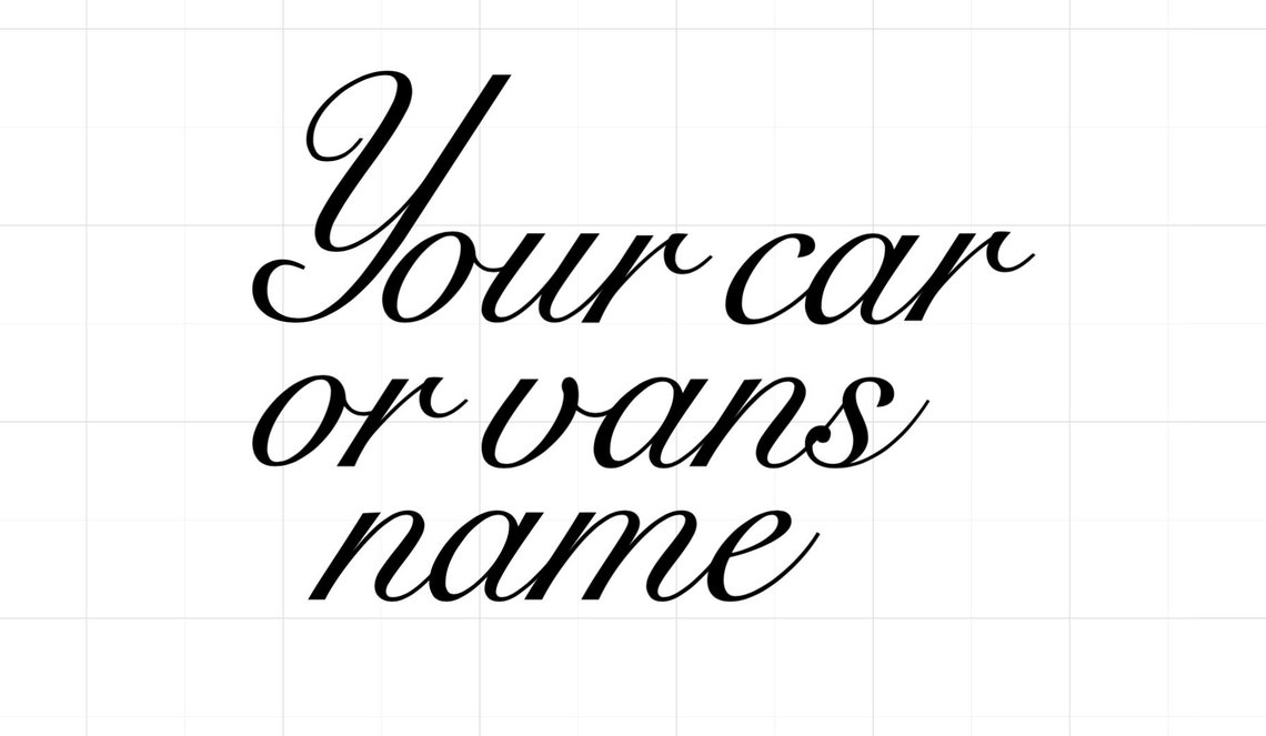 Custom Van Name Decal Car Name Decal Motorbike Name Decal - Etsy UK