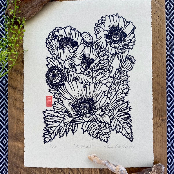 Linocut Print - Etsy