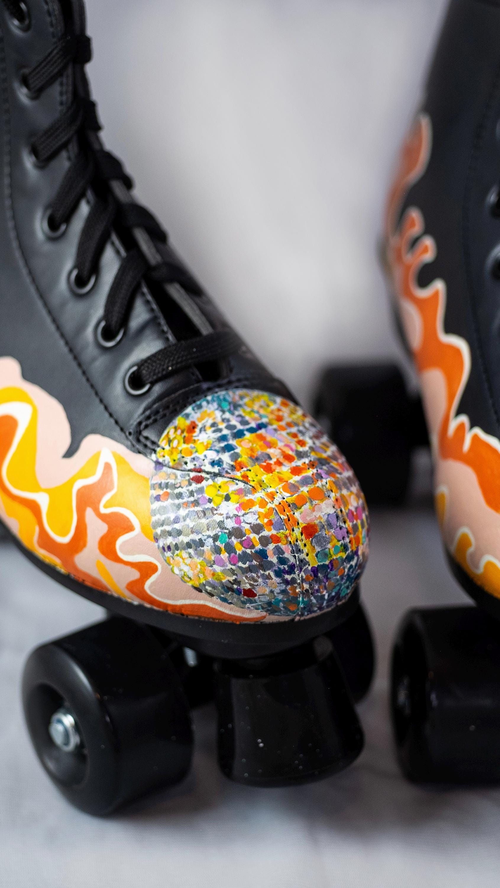 Hand-painted 70s Roller Skates - Etsy