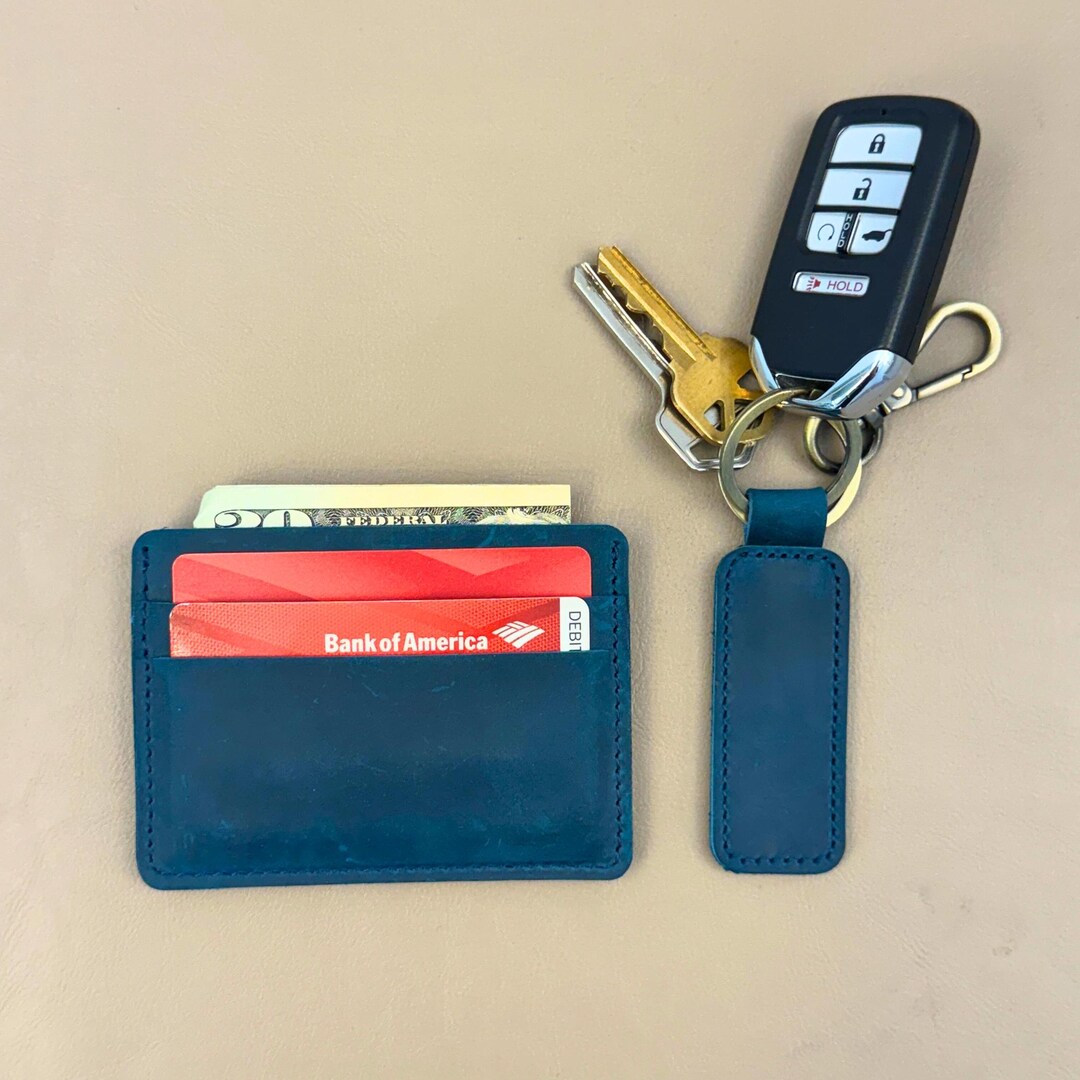 Minimalist Card Holder, Leather Key Chain, Customized Goods, Custom ...